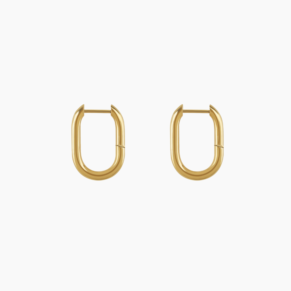 Paper Clip Hoop Earrings | DORADO